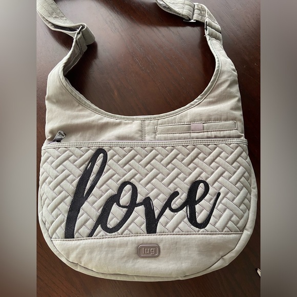 lug | Bags | Lug Canopy Love Gray Nylon Crossbody Shoulder Bag Travel ...